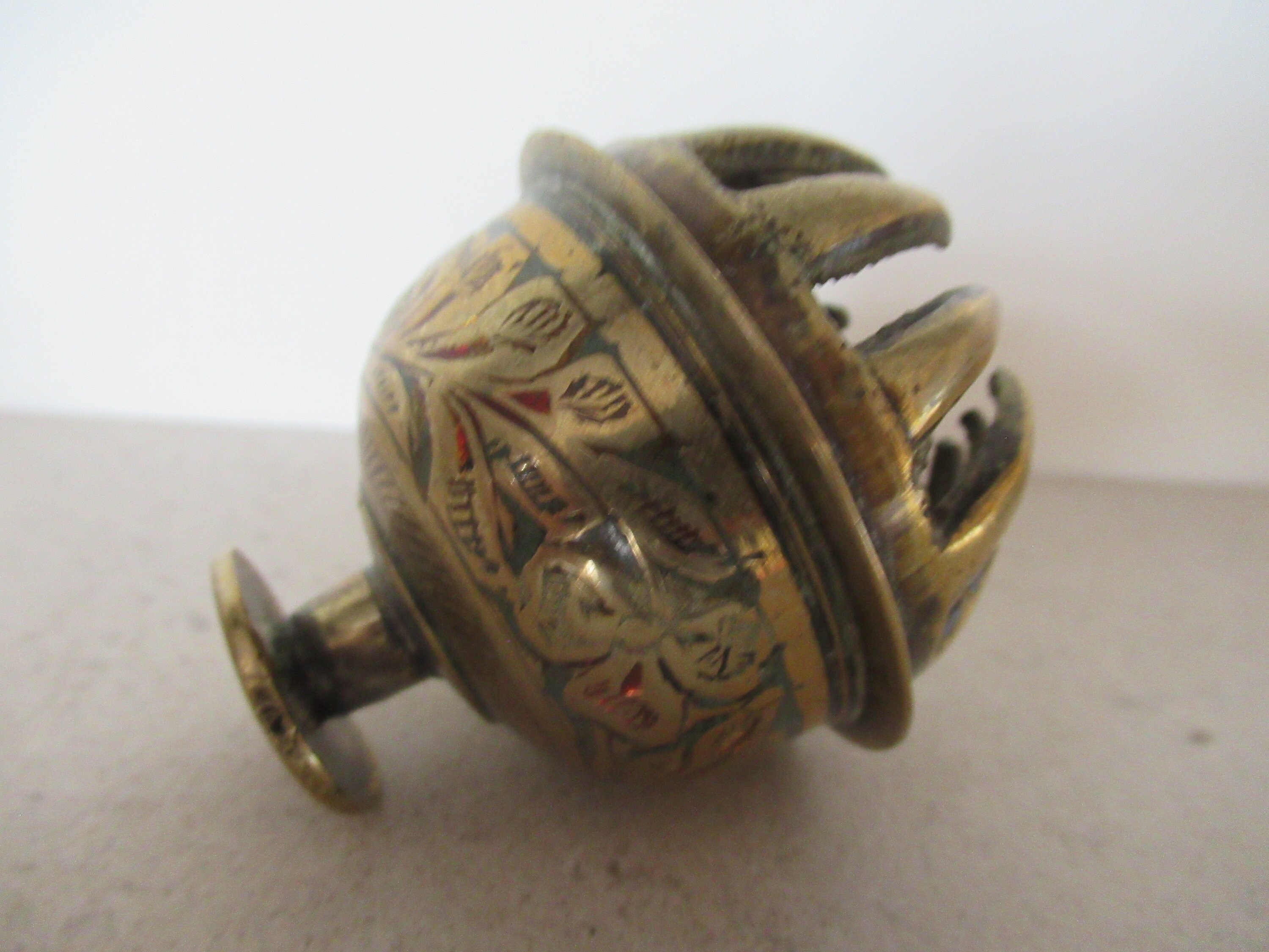 Vintage Brass Indian Elephant Claw Hand Bell Temple Faith Bell - Etsy