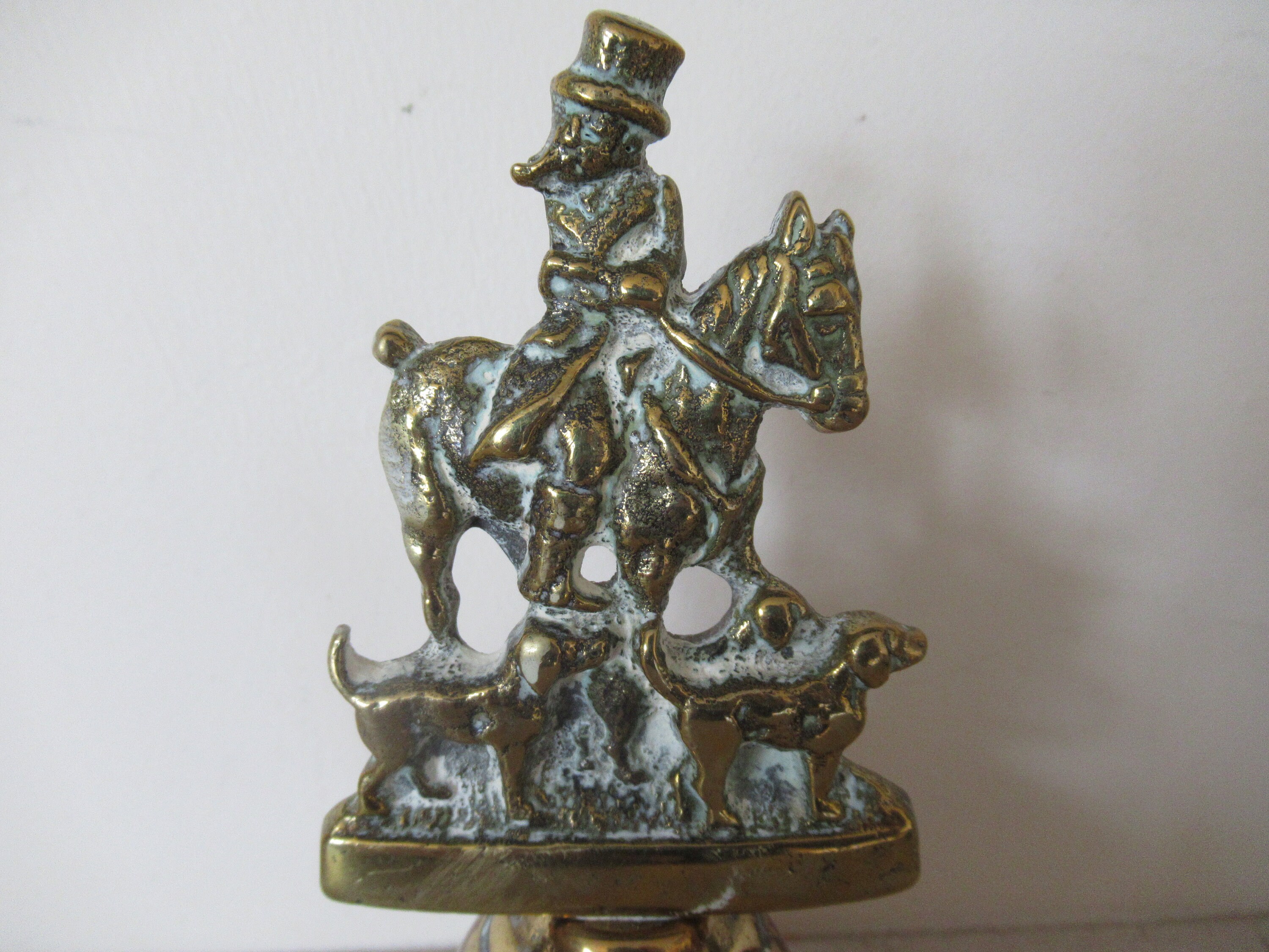 Vintage John Peel Huntsman Brass Hand Bell Hunting Scene Bell Fox ...