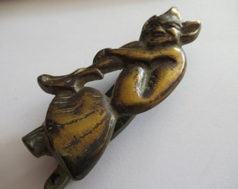 Vintage Brass Widdecombe Pixie Door Knocker, Brass Door Knocker, Pagan ...