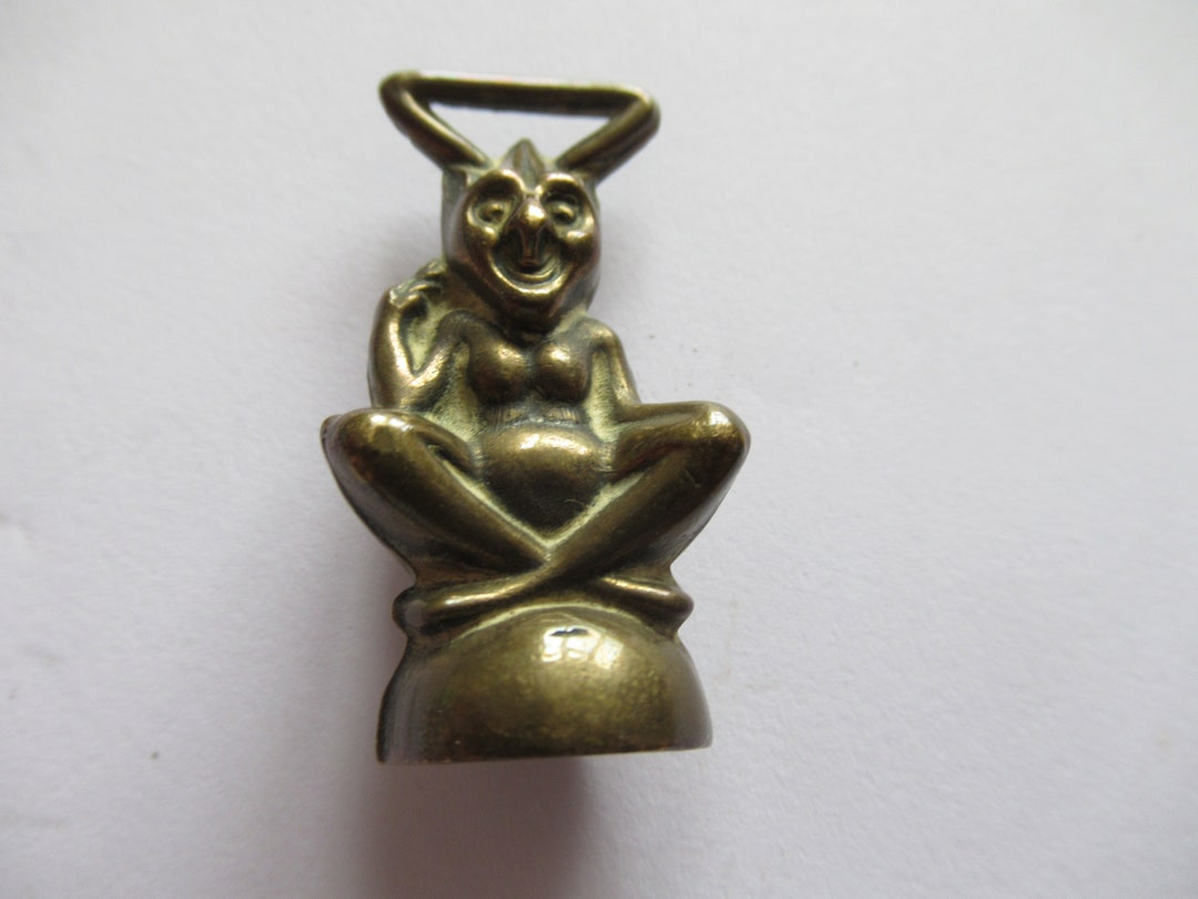 Vintage Brass Lucky Devon Pixie Brass Pipe Tamper Charm Rd Number 792651 =1934 - Etsy