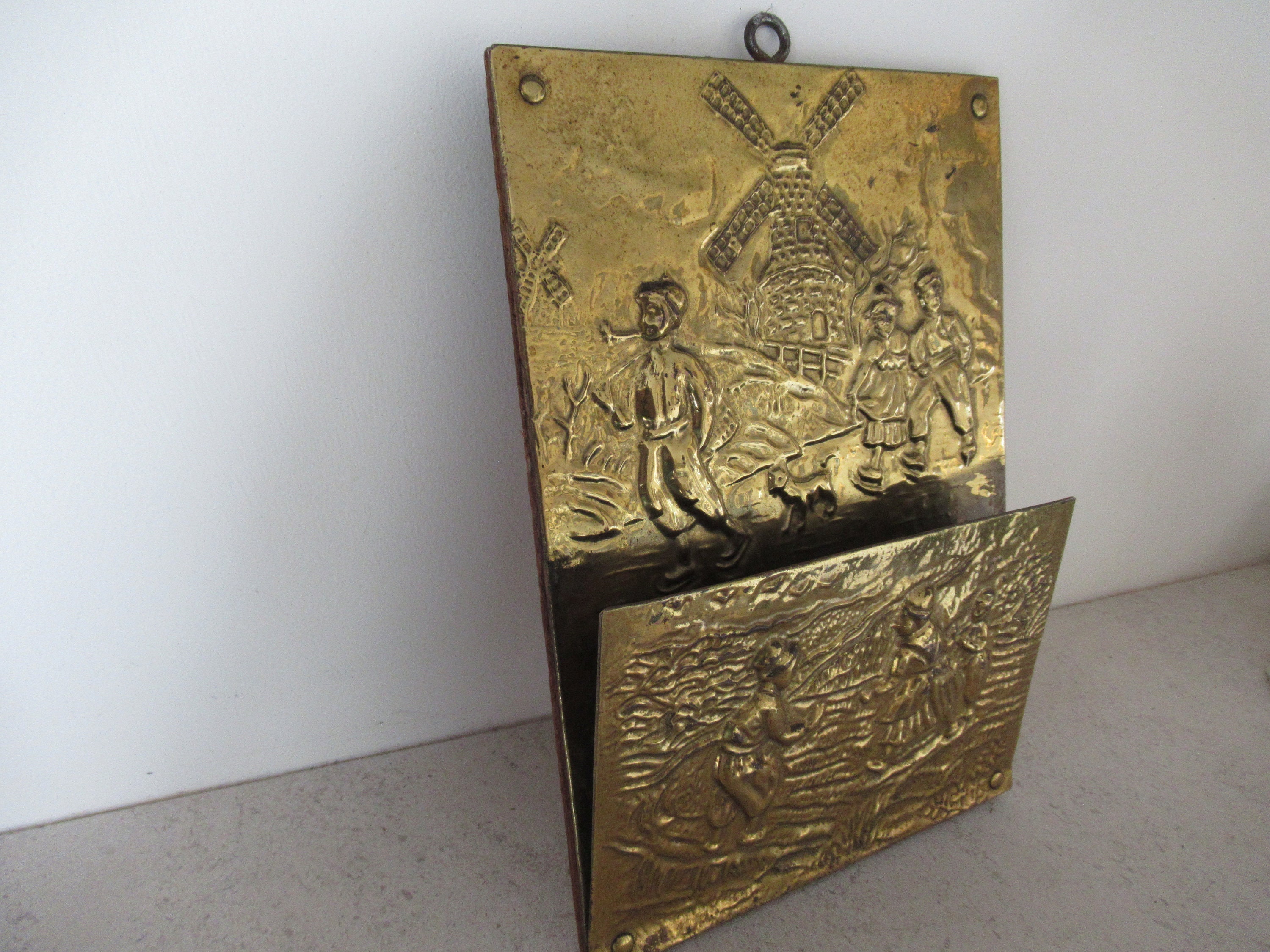 Vintage Brass Wall Hanging Letter Rack Wall Plaque Dutch - Etsy