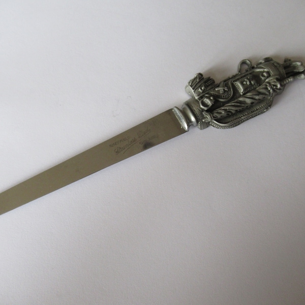 Pewter Letter Opener Vintage - Etsy