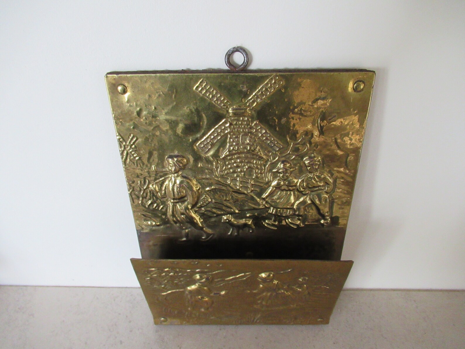 Vintage Brass Wall Hanging Letter Rack Wall Plaque Dutch - Etsy