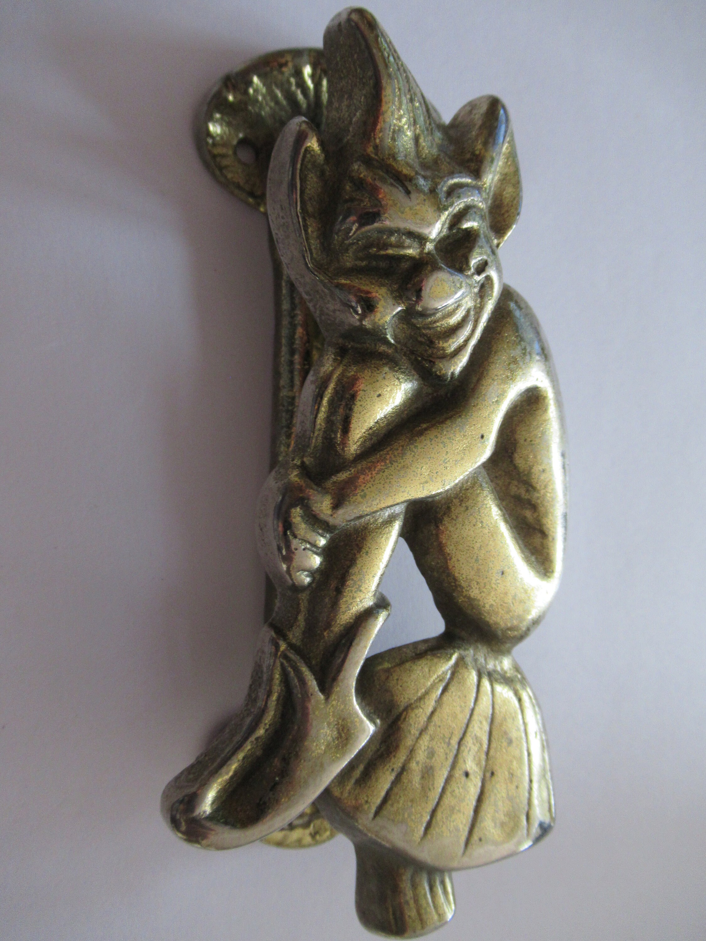 Vintage Brass Lucky Pixie Elf Imp Folklore Door Knocker - Etsy UK