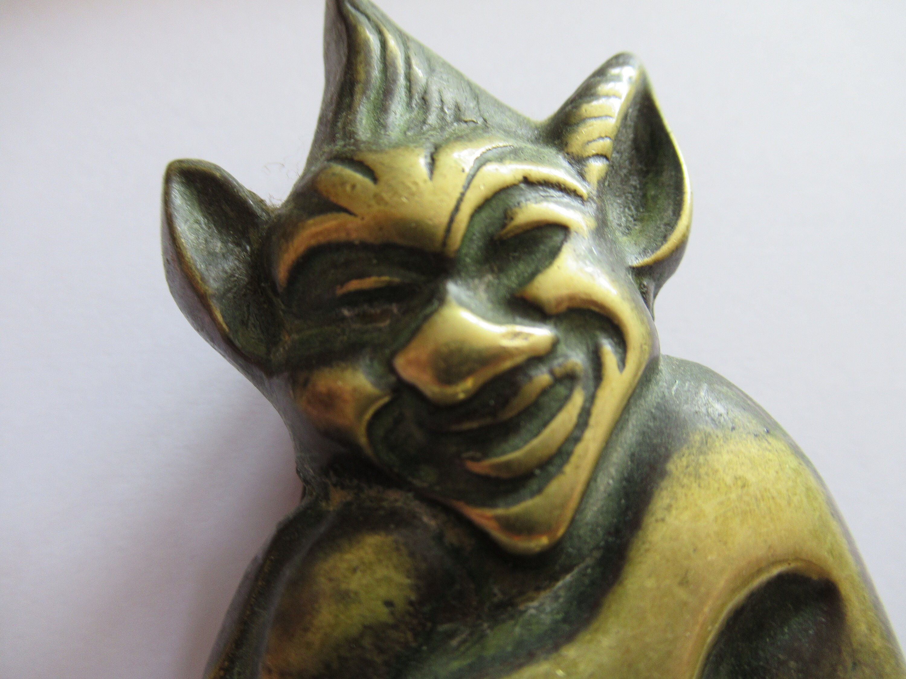 Vintage Brass Lucky Pixie Elf Imp Folklore Door Knocker - Etsy