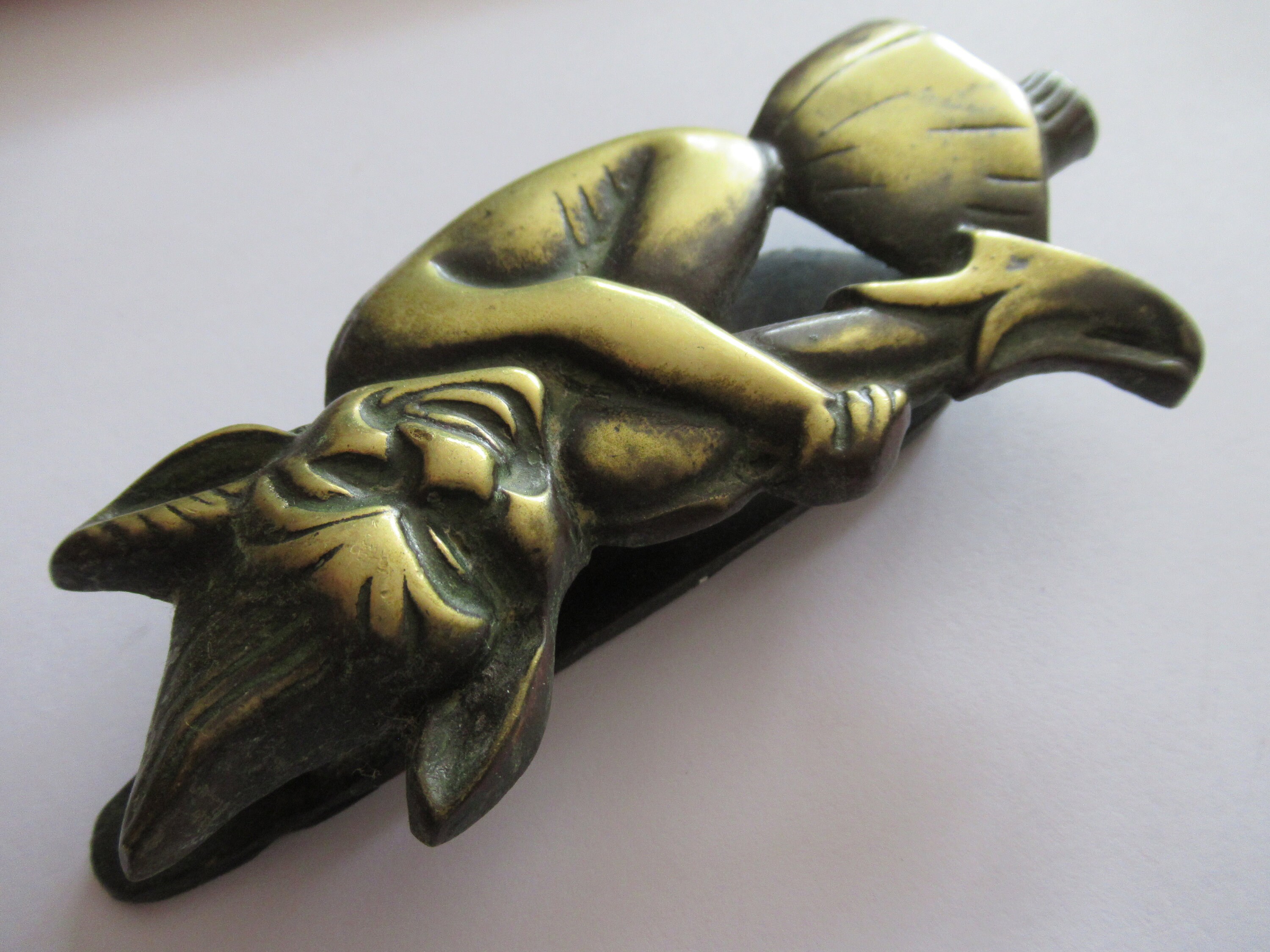 Vintage Brass Lucky Pixie Elf Imp Folklore Door Knocker - Etsy