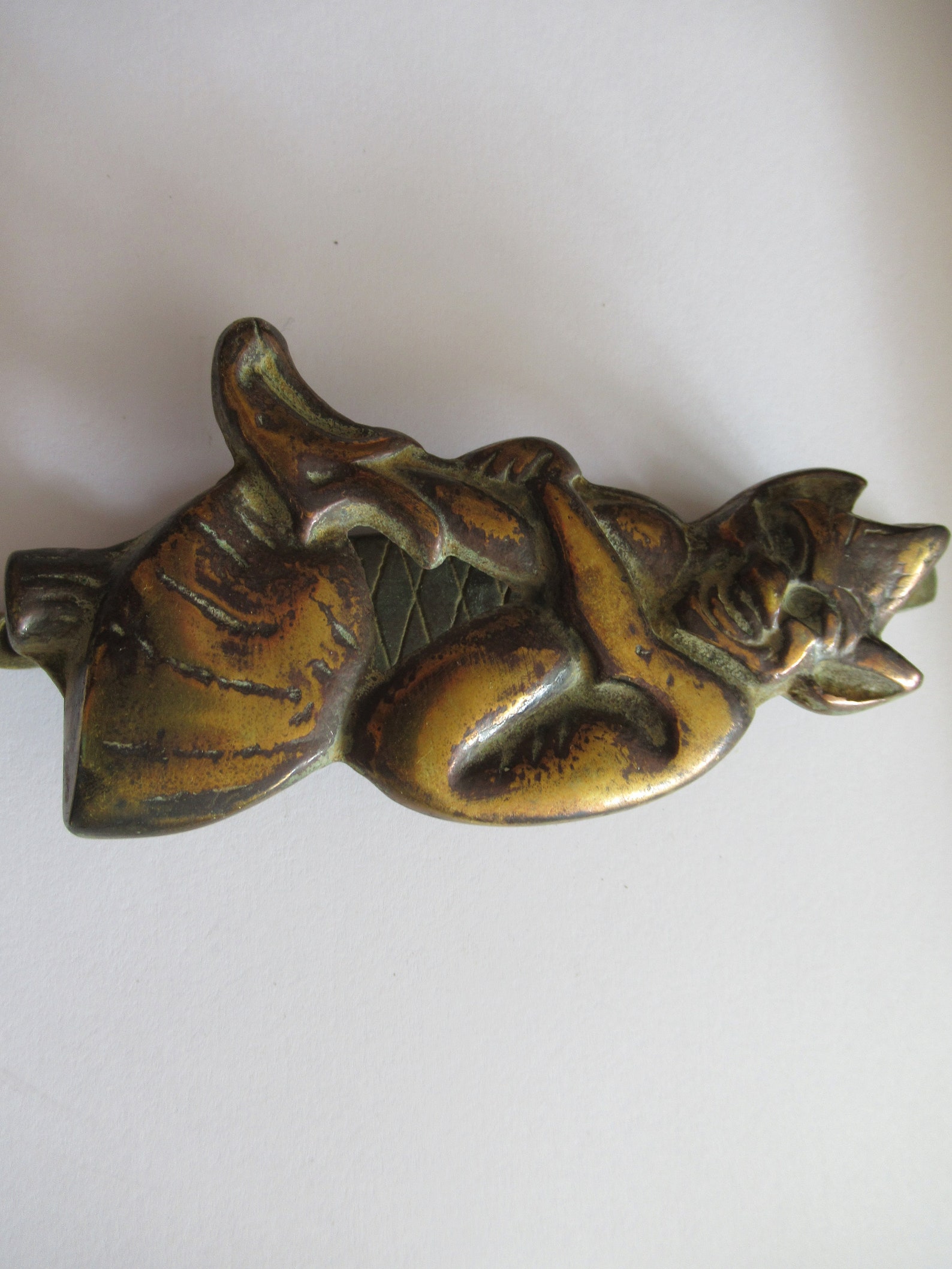 Vintage Brass Lucky Pixie Elf Imp Folklore Door Knocker - Etsy
