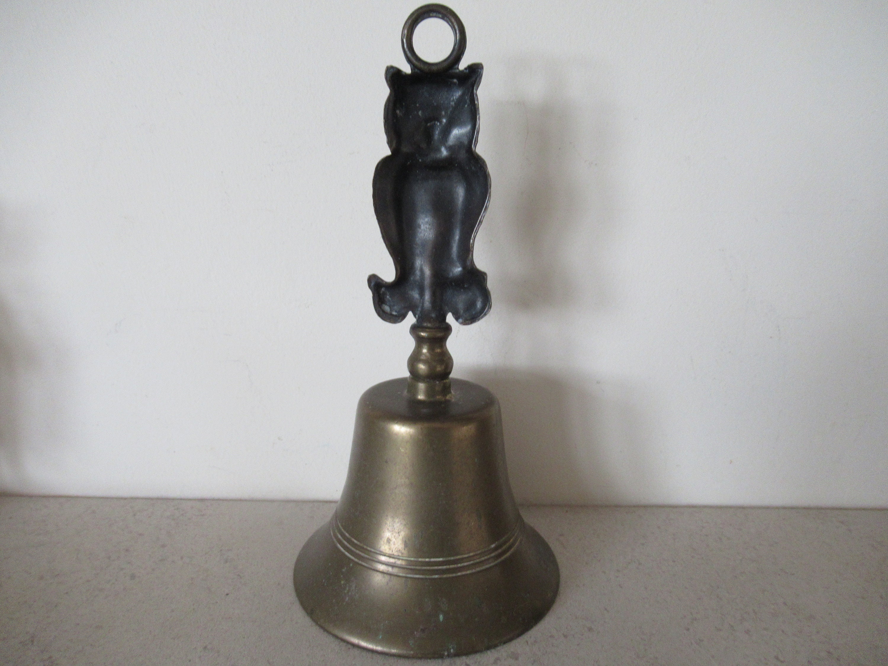 Vintage Brass Table Bell With Owl Handle - Etsy