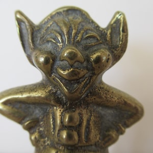 Vintage Cheeky Lucky Pixie Imp Brass Ornament Decor Pagan Gift - Etsy
