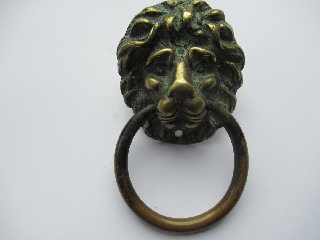 Vintage Brass Lions Head Door Knocker Lion Door Hardware - Etsy