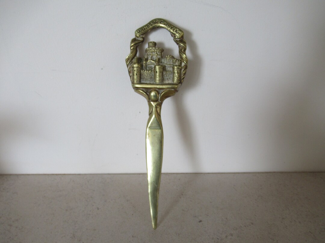 Vintage Windsor Castle Royalty Letter Opener Paper Knife Queen ...