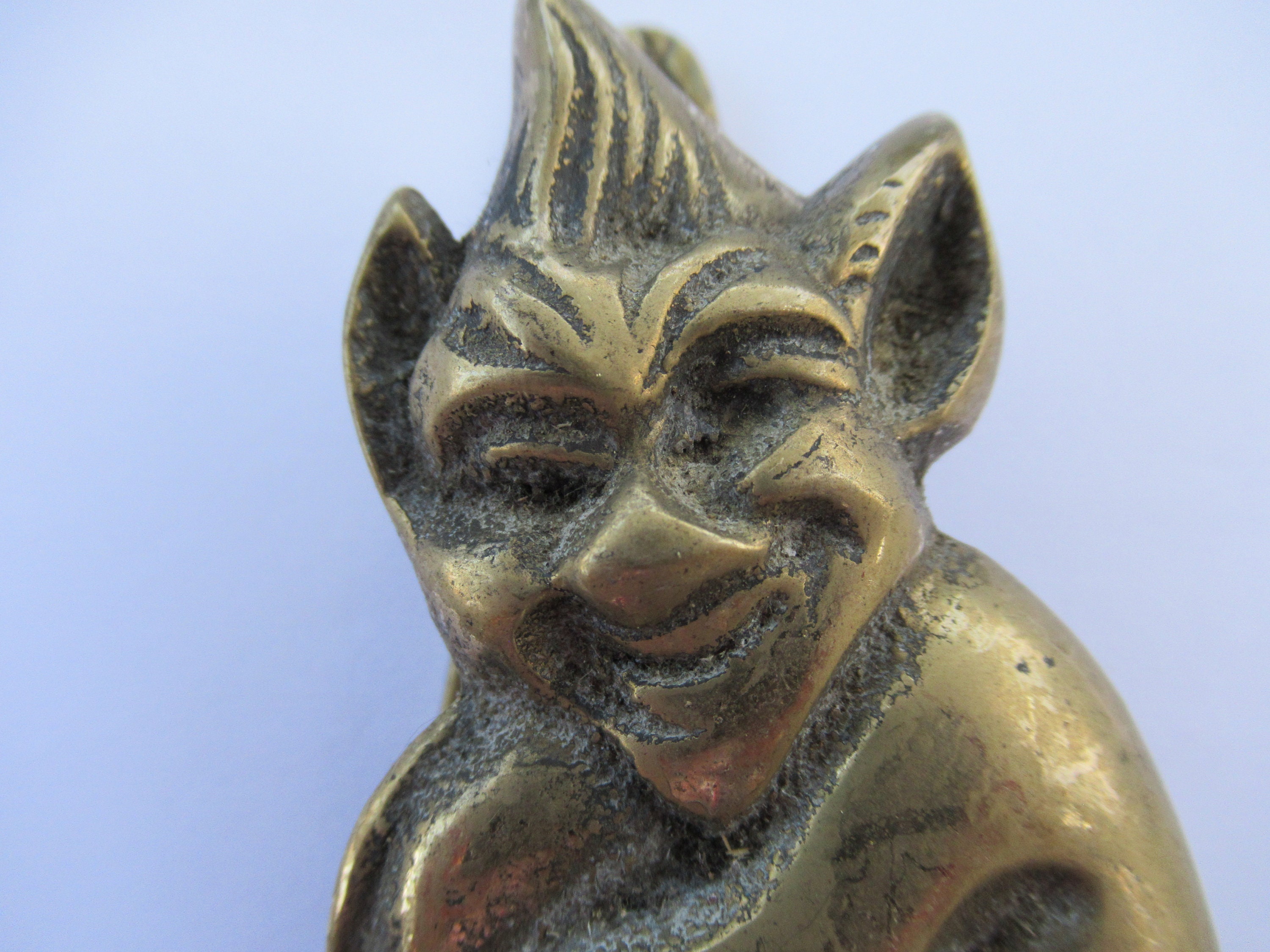 Vintage Brass Lucky Pixie Elf Imp Folklore Door Knocker - Etsy