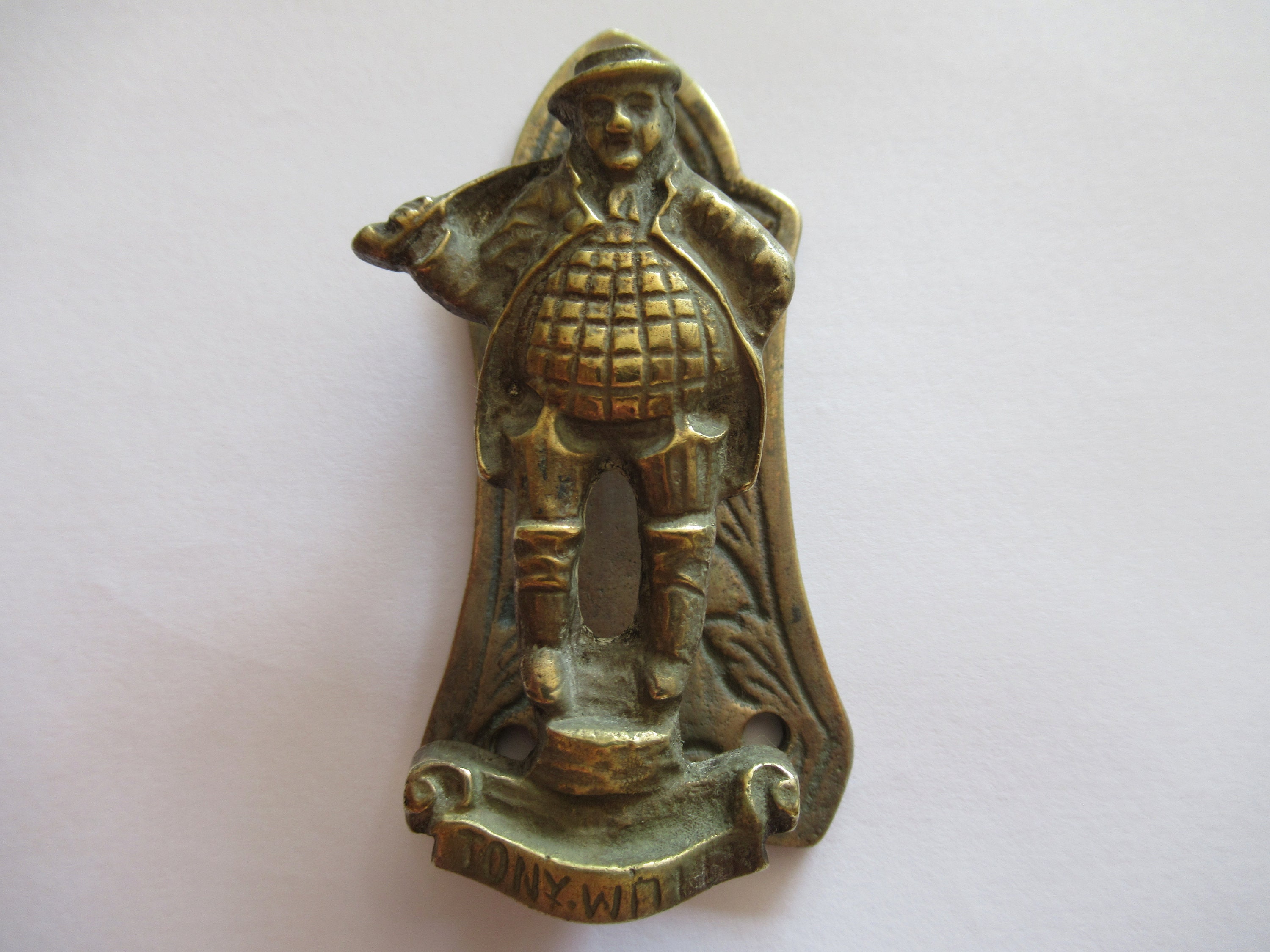 Vintage Brass Tony Weller Charles Dicken's Character Door - Etsy