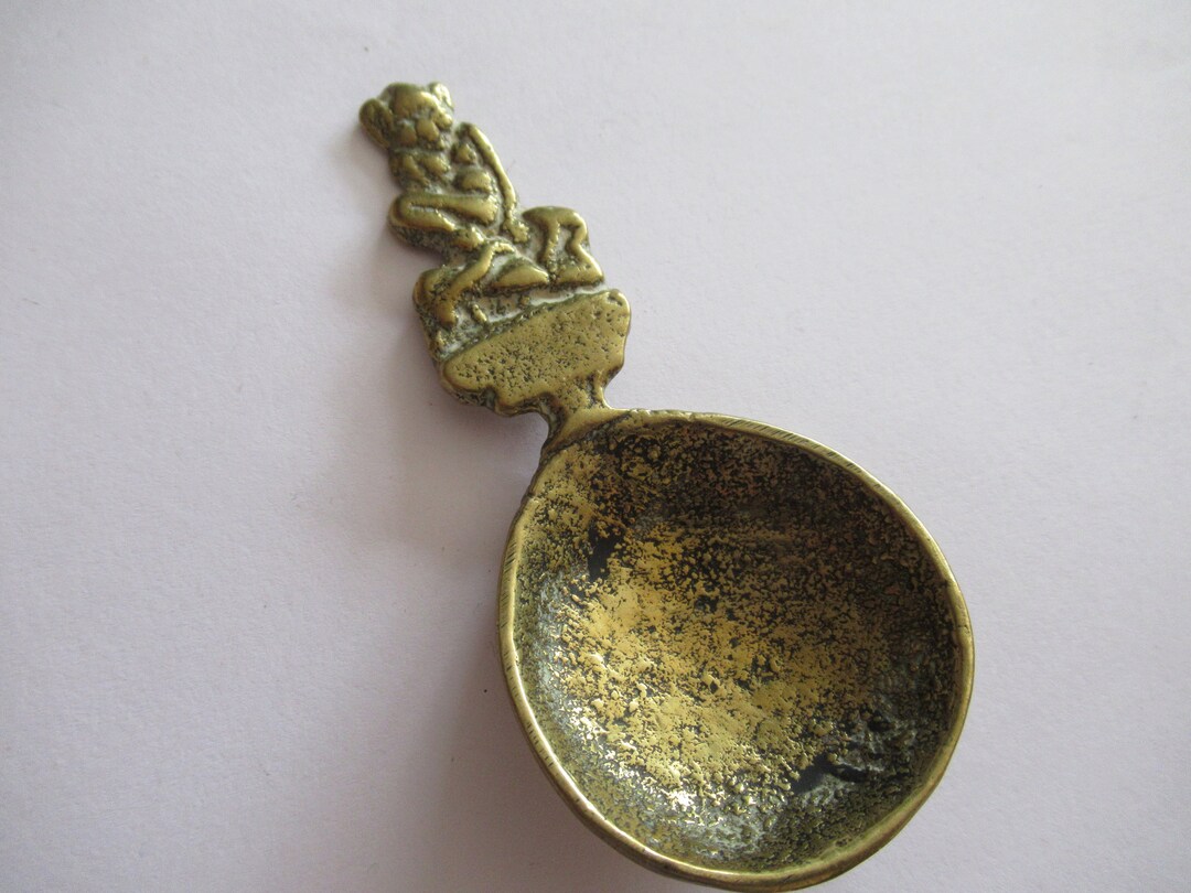 Antique Lucky Pixie Piskie Imp Brass Sugar Tea Caddy Spoon. - Etsy