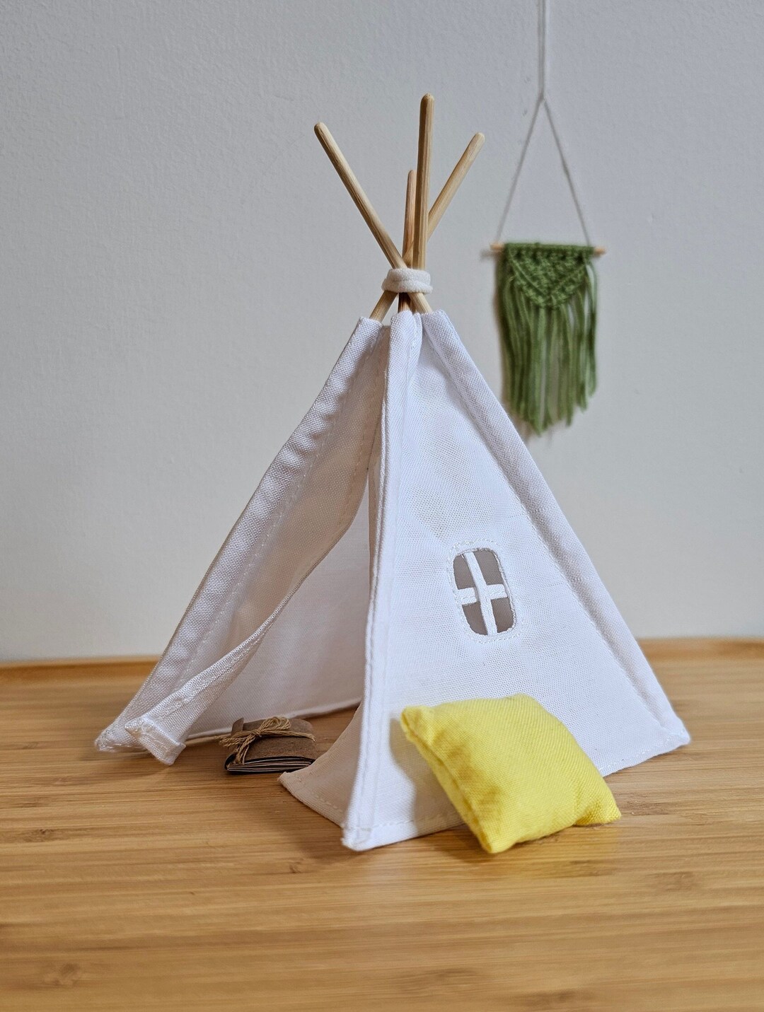 1/12 Scale Mini Tee-pee Tent With Window, Dollhouse Teepee - Etsy