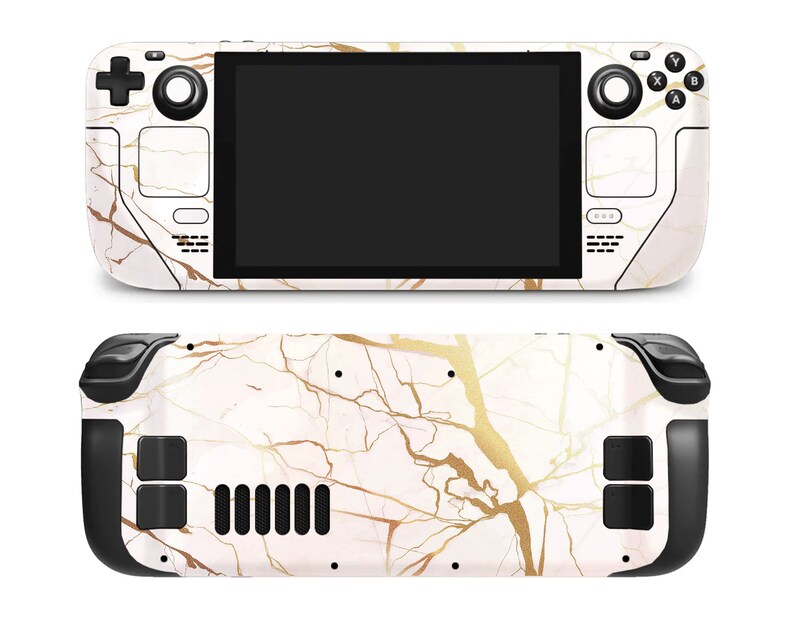 White Marble Steam Deck Skin Gold Oil Gamers Steam Deck Cover Steam ...