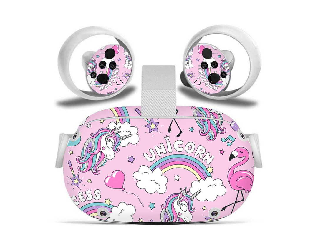 Oculus Quest 2 Pastel Vinyl Decal Pink Unicorn Wrap Stickers for Oculus ...