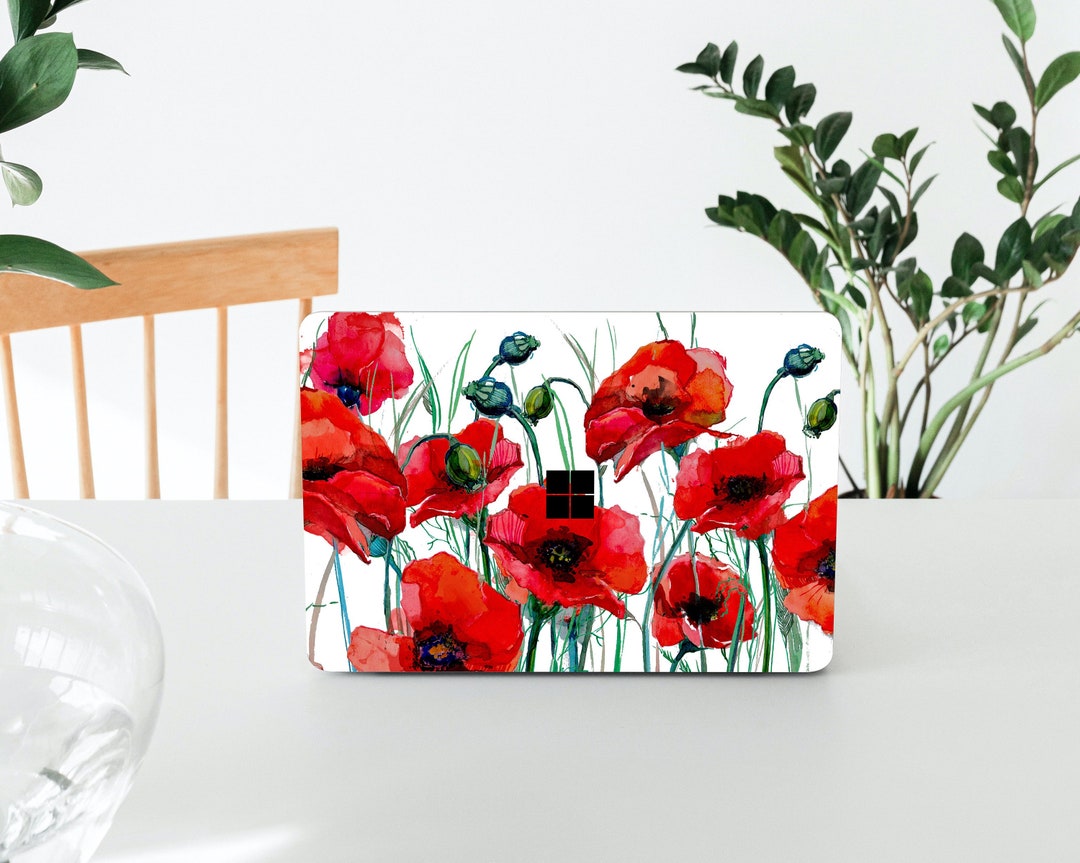 Red Poppies Surface Laptop Skin Microsoft Surface Laptop - Etsy