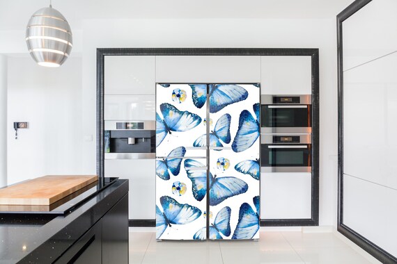 Butterfly Stickers Blue Fridge Decal Kitchen Decor Gift Idea - Etsy
