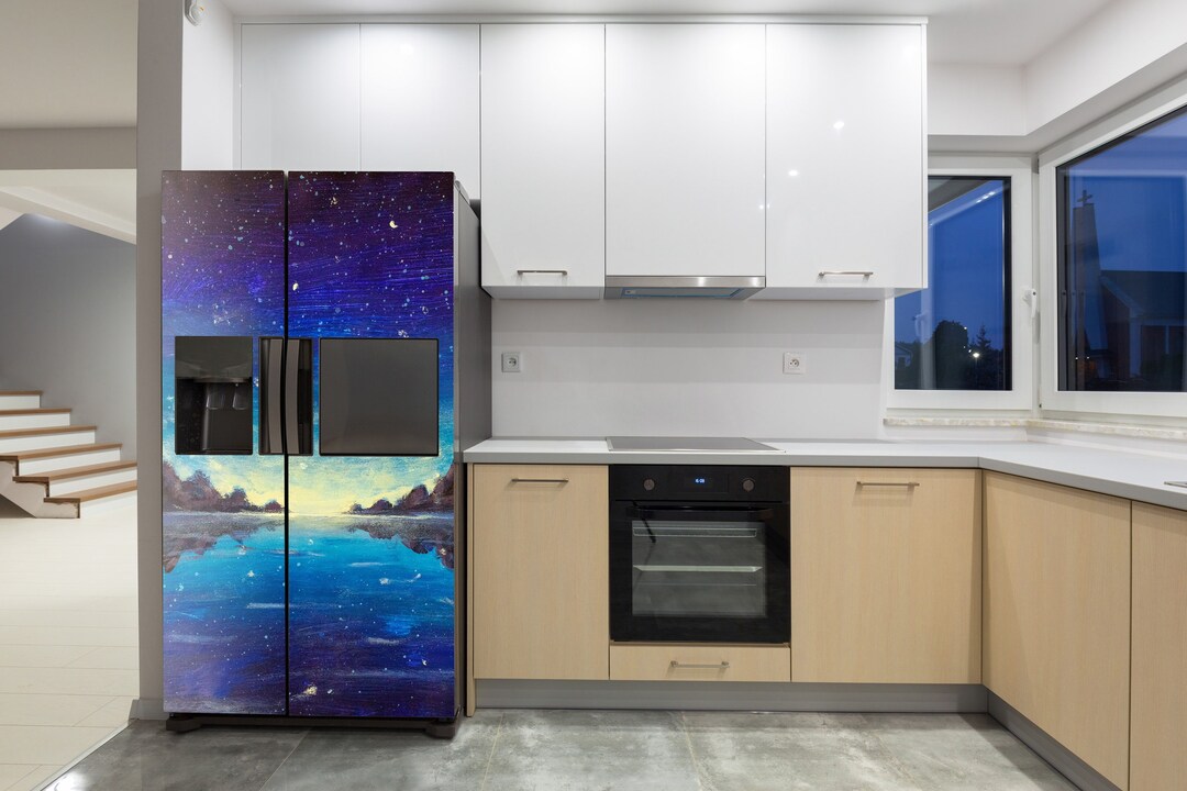 Starry Night Sticker Fridge Decal Moonlight Kitchen Decor Gift Idea ...