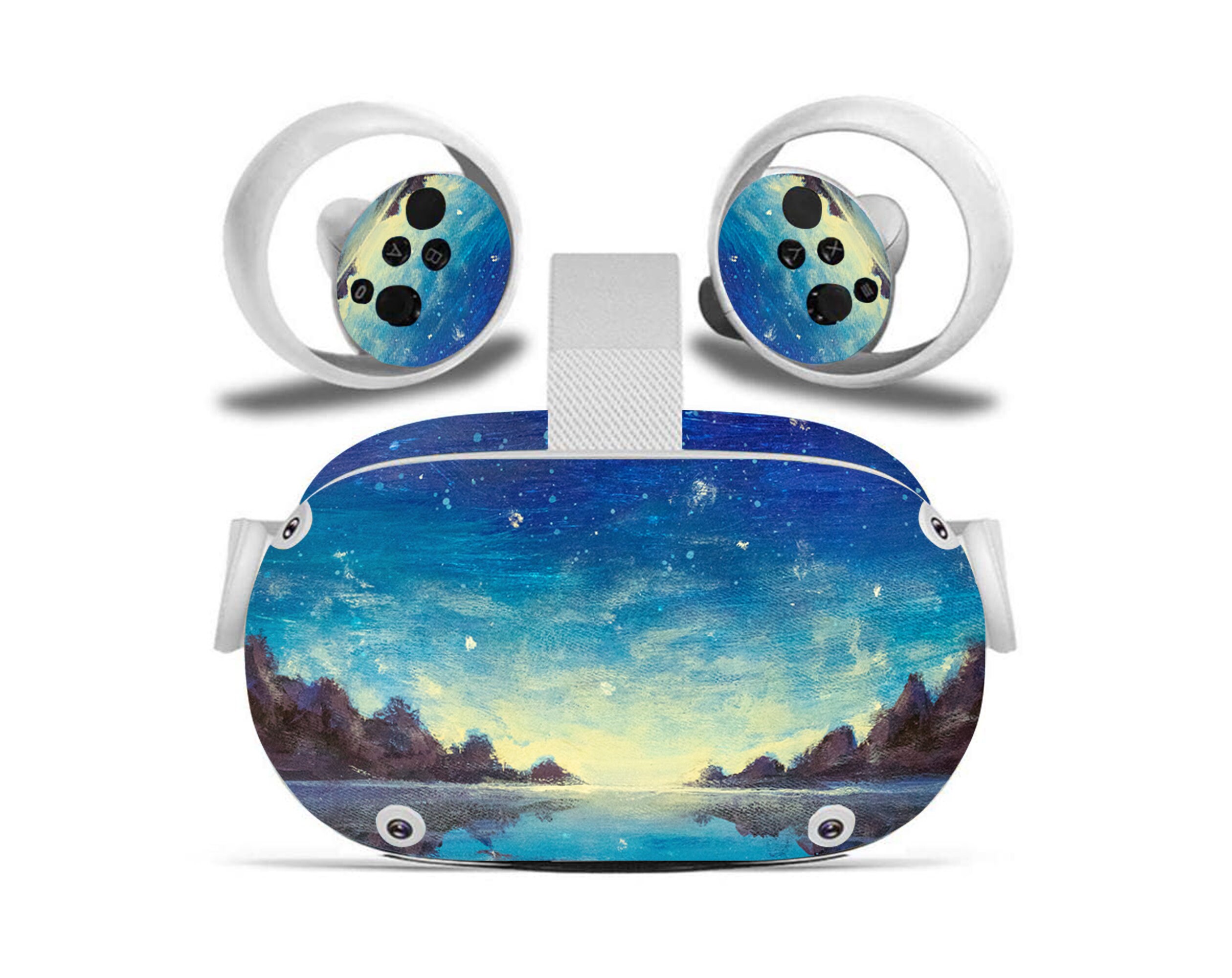 Oculus Quest 2 Blue Vinyl Decal Starry Night Wrap Stickers for Oculus ...