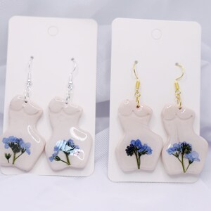 Female Body Earrings, Sterling Silver / Gold Plated, Feminist Gift ...