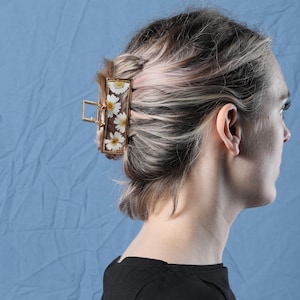 Handmade Resin Claw Clips With Pressed Flowers, Unique Floral Hair ...