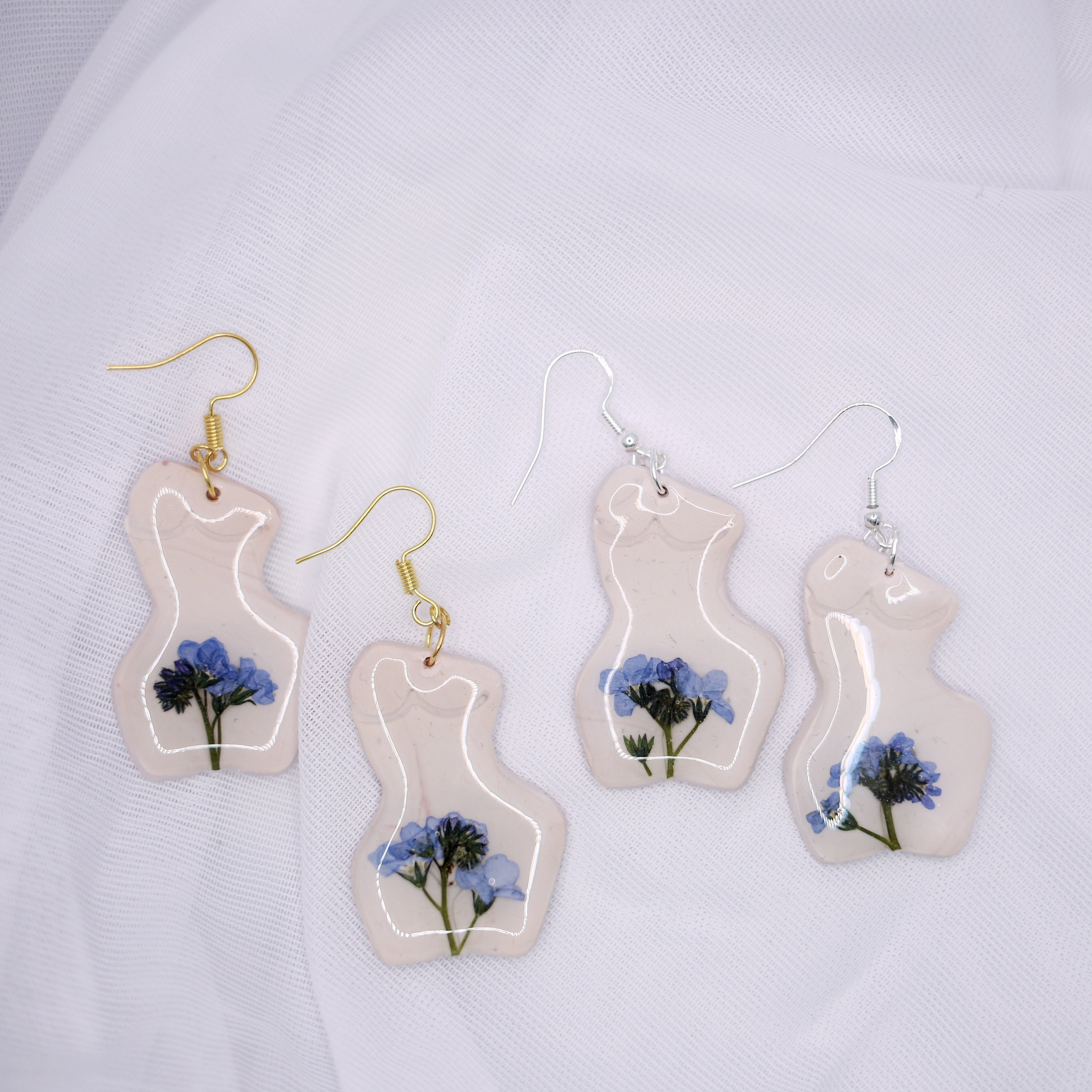 Female Body Earrings Sterling Silver / Gold Plated Feminist - Etsy