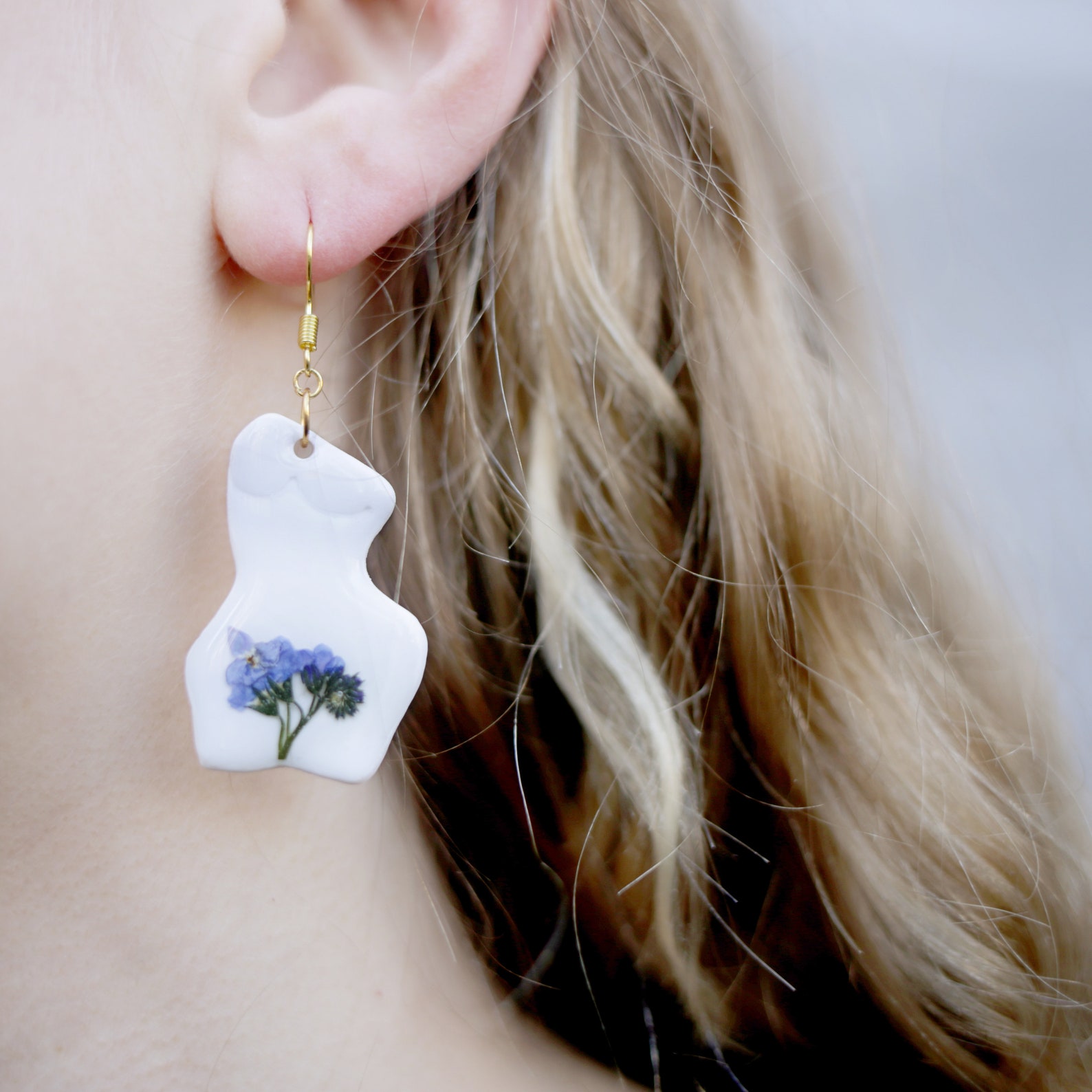 Female Body Earrings Sterling Silver / Gold Plated Feminist - Etsy