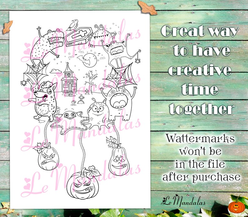 Halloween Mandala Coloring Pages - Etsy