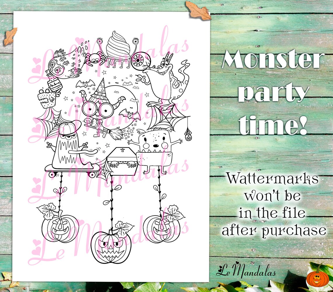 Halloween Mandala Coloring Pages - Etsy