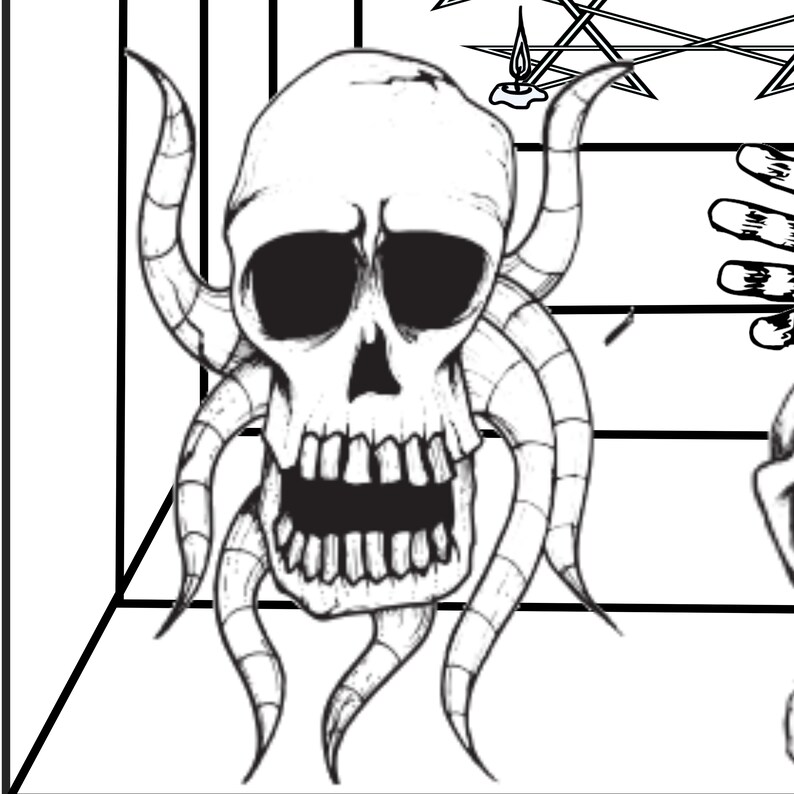 Printable Coloring Page Portal From Hell | Etsy