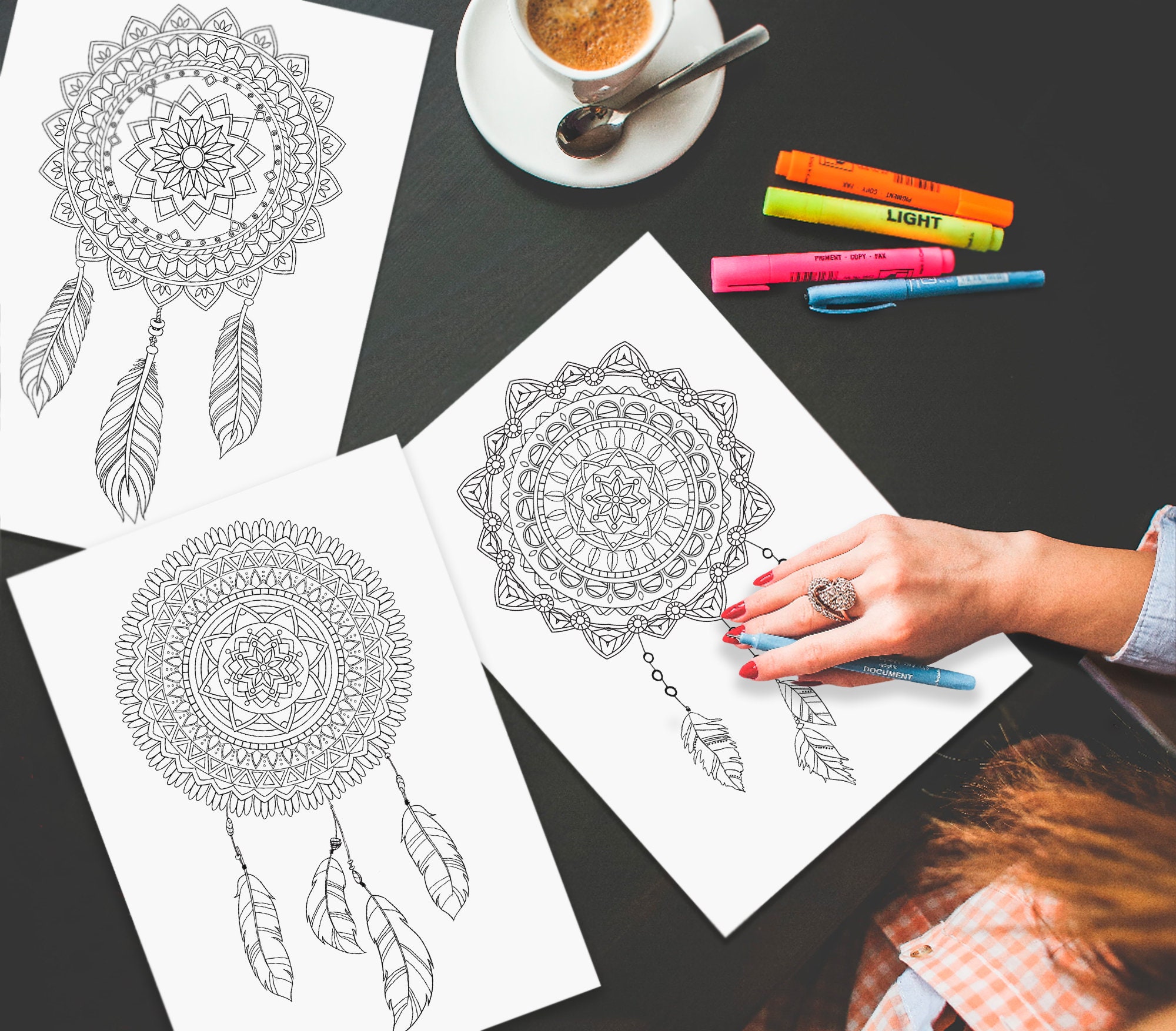 Coloring Pages Mandala Meditative - Etsy