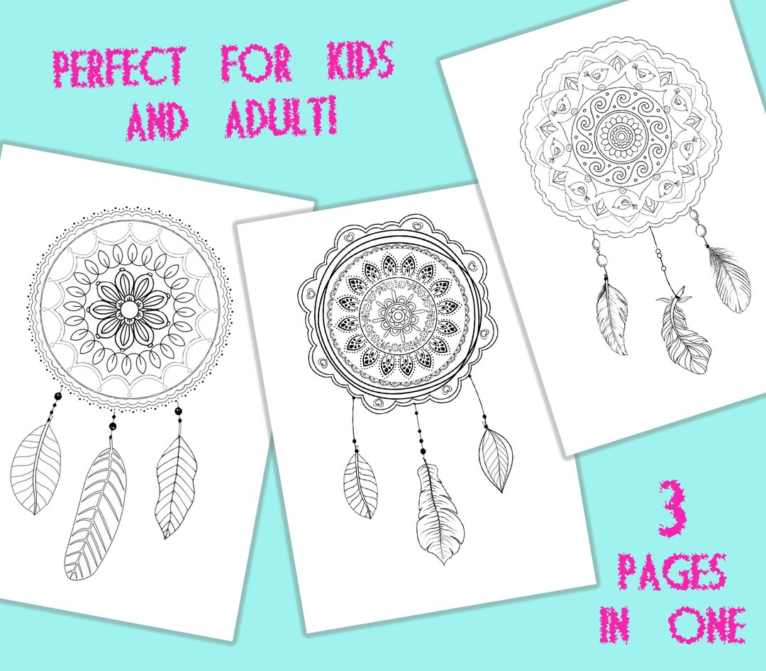 3 Coloring Pages Mandala - Etsy