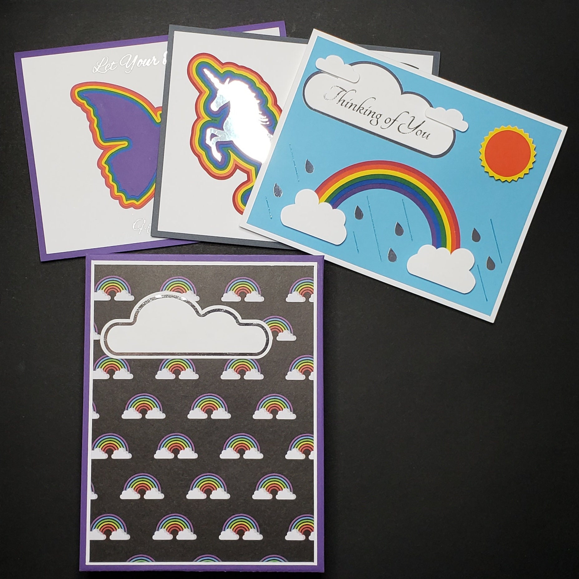Layered Rainbow Cards - Etsy