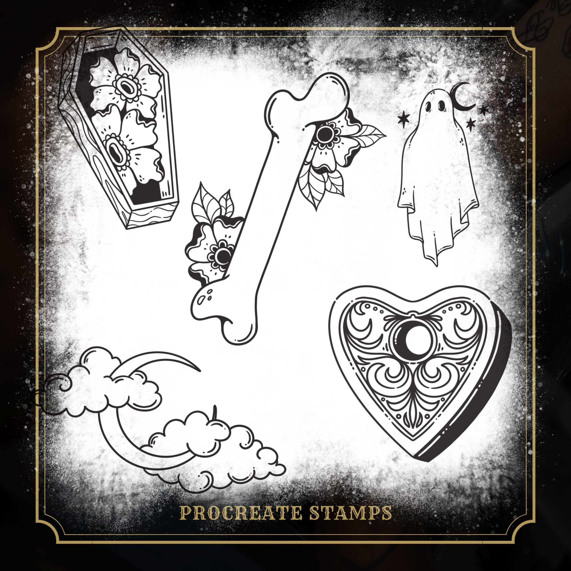 Witchy and Occult Procreate Stamps Over 40 Procreate Brushes for the ...