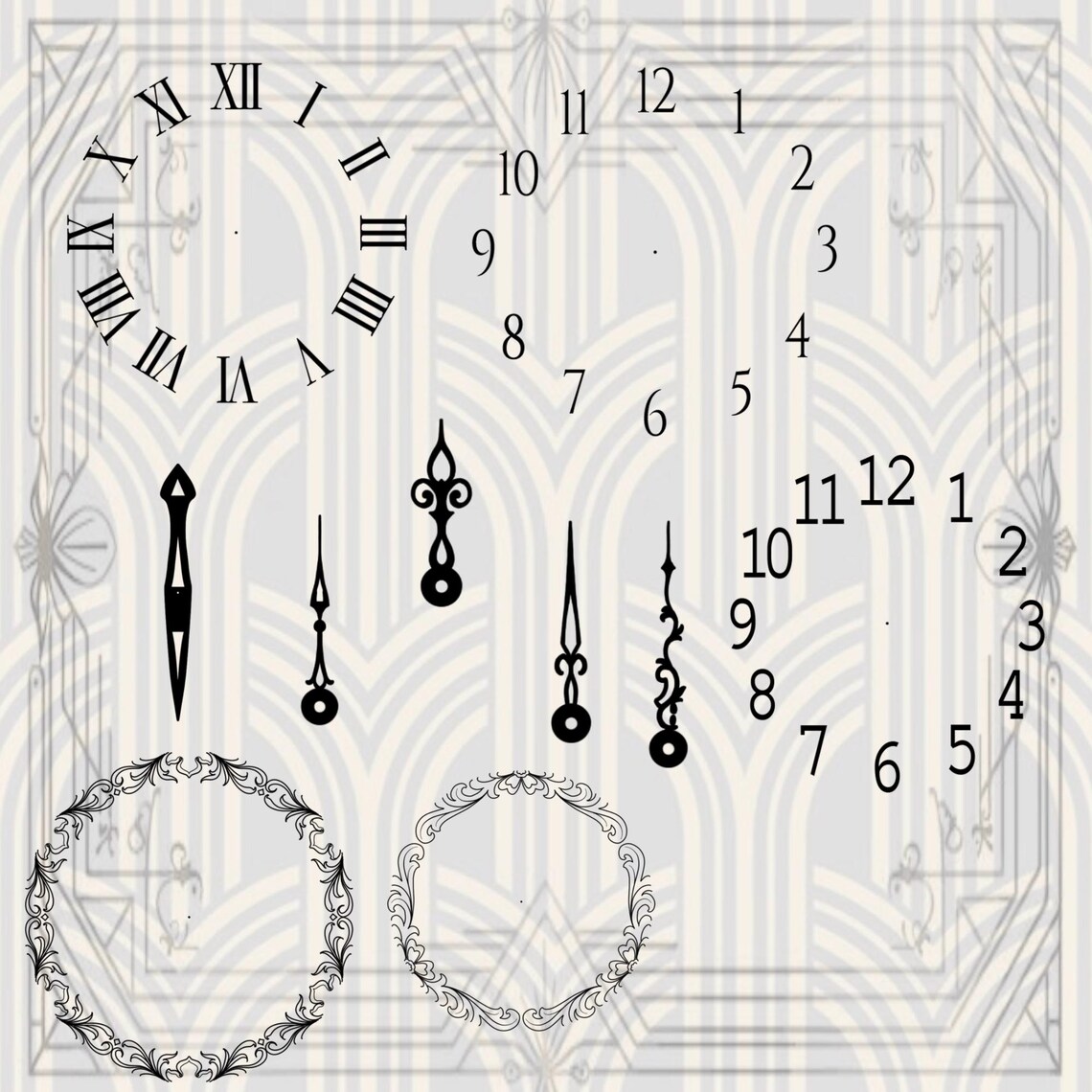 Watch and Compass Procreate Stamps | Tattoo and Art Design Kit (instant ...