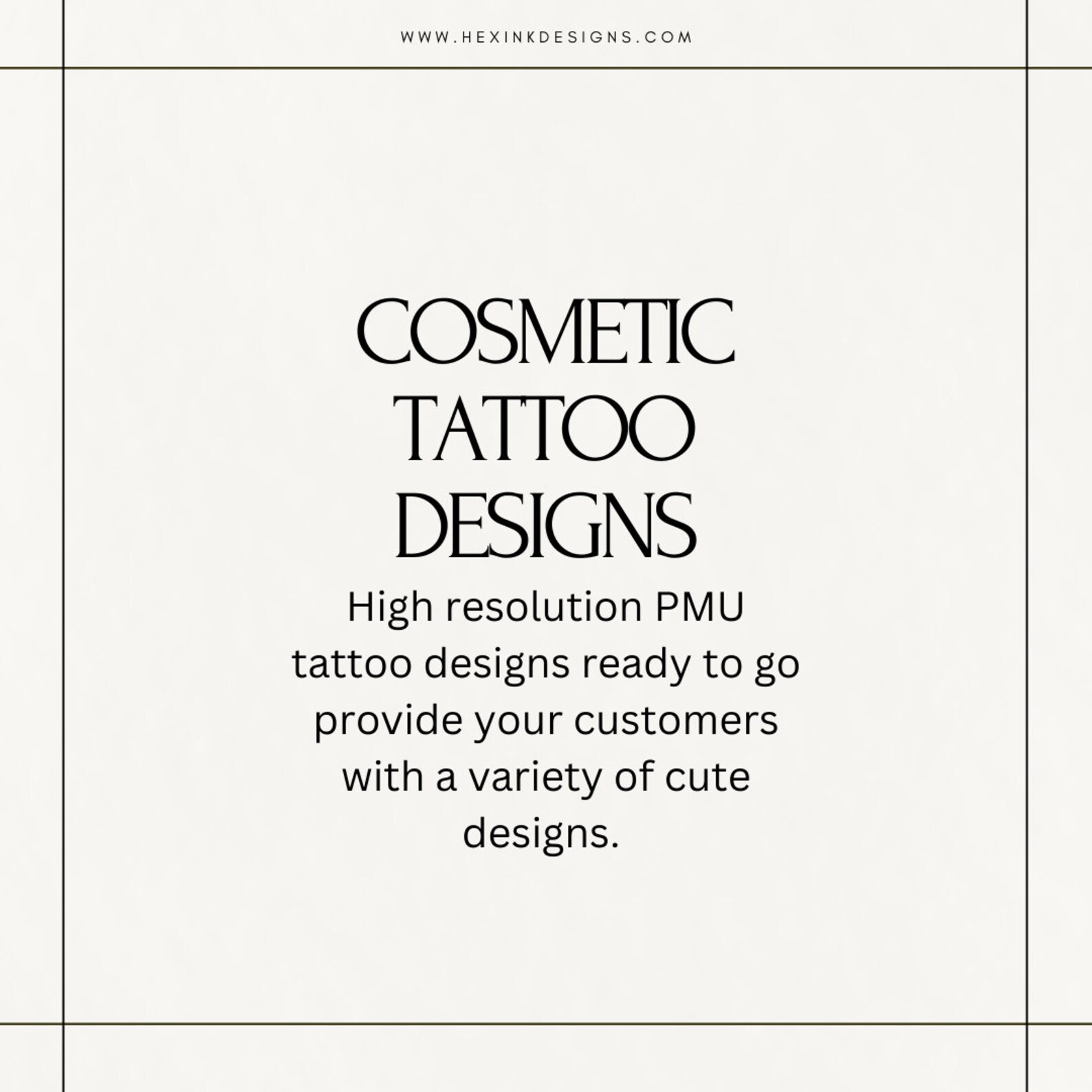 PMU Cosmetic Tattoo Designs X3 Sheets, High Resolution Images, Flowers ...