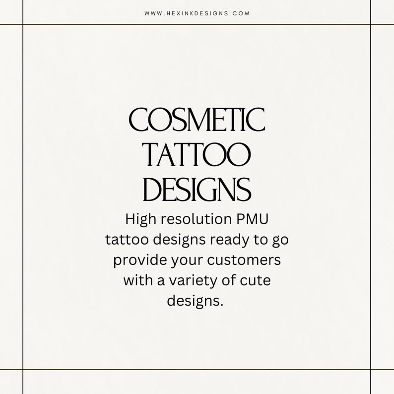 PMU Cosmetic Tattoo Designs X3 Sheets, High Resolution Images, Flowers ...