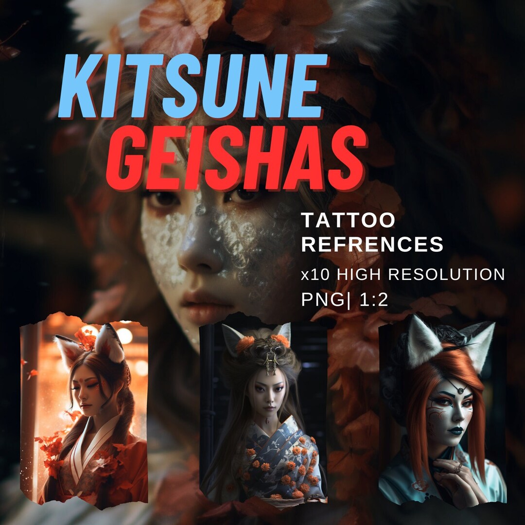 Kitsune Geisha Tattoo References | Ignite Your Creative Vision | X10 ...