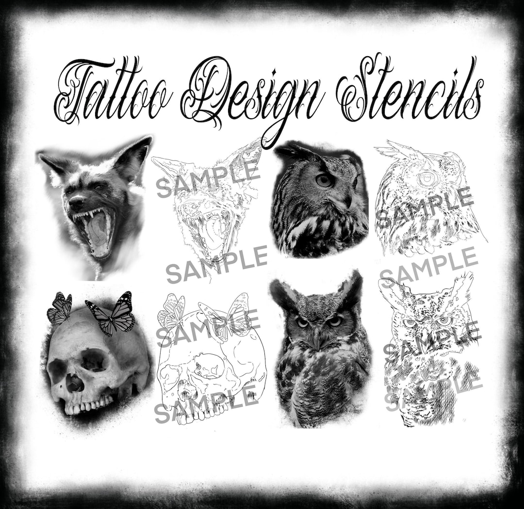 Tattoo Design Stencil Pack in JPEG Format, Flash Designs, Tattoo ...