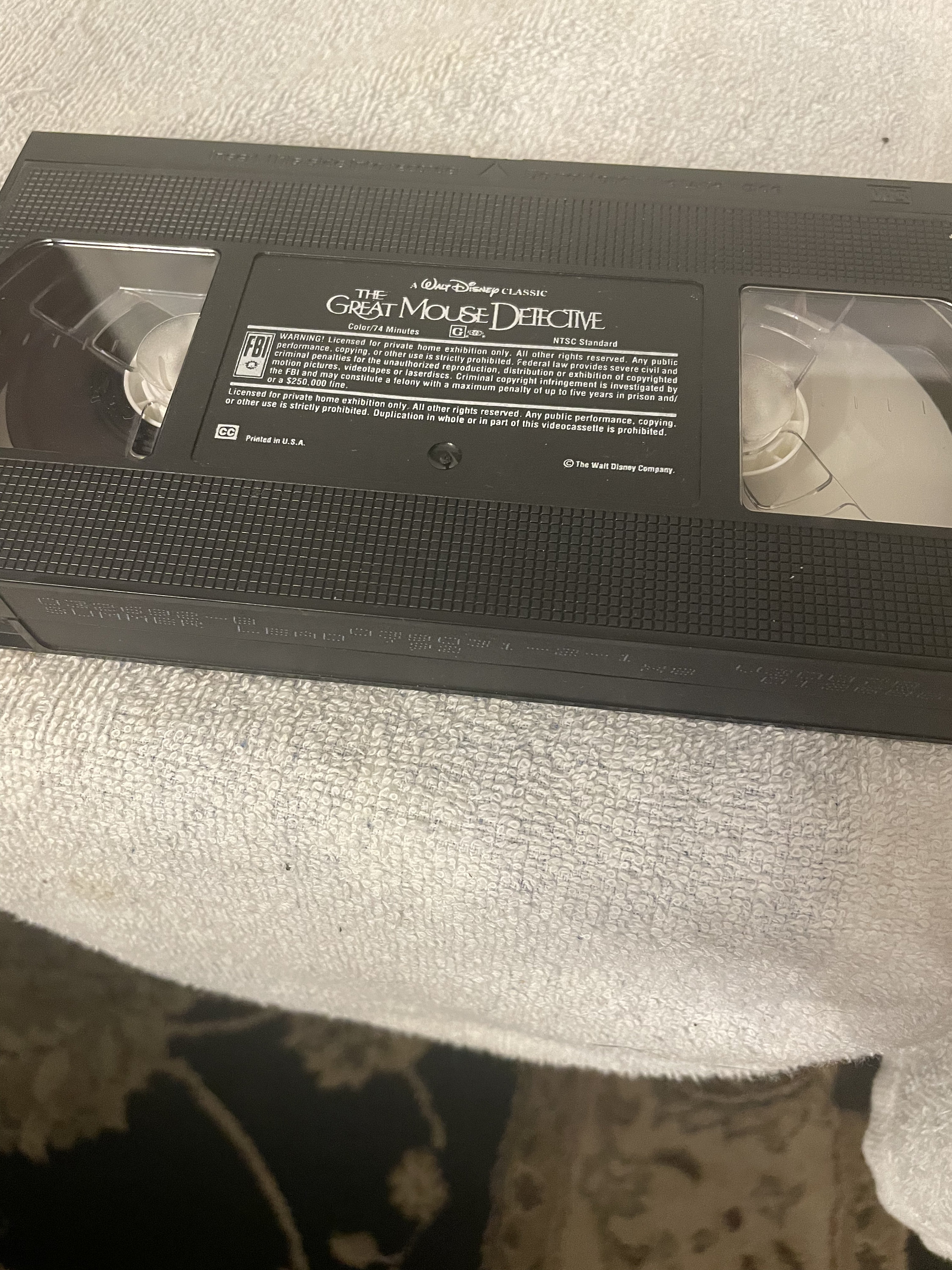The Great Mouse Detective VHS by Walt Disney - Etsy
