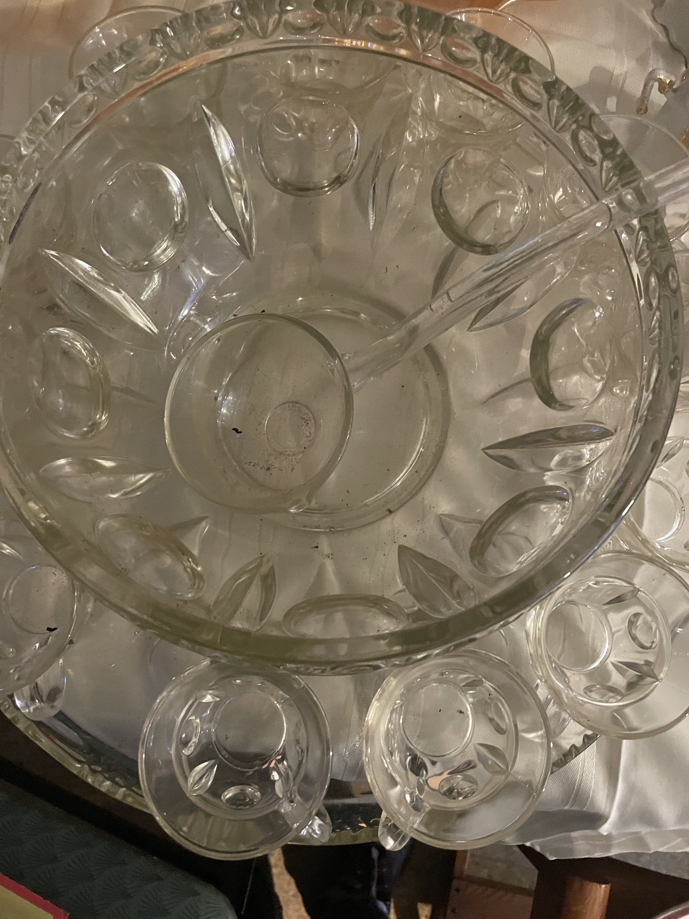 Vintage Glass Punch Bowl Set - Etsy