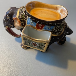 Hand Painted Elephant Trinket Dish - Etsy