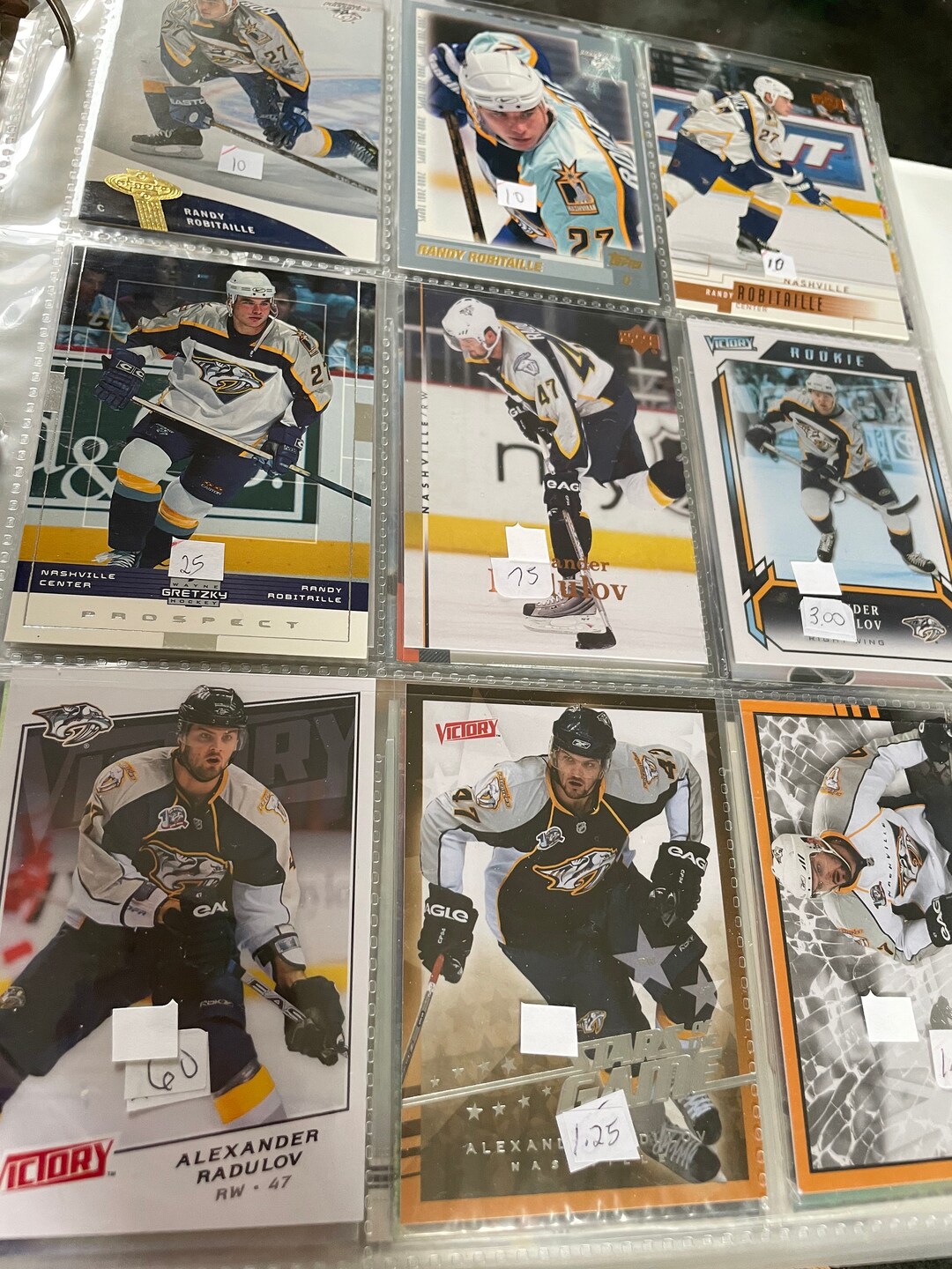 Predators Hockey Cards From O to Z - Etsy