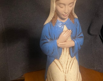 Vintage St Andrew's Abbey Hand Made Ceramic Mary, Jesus and Angels ...