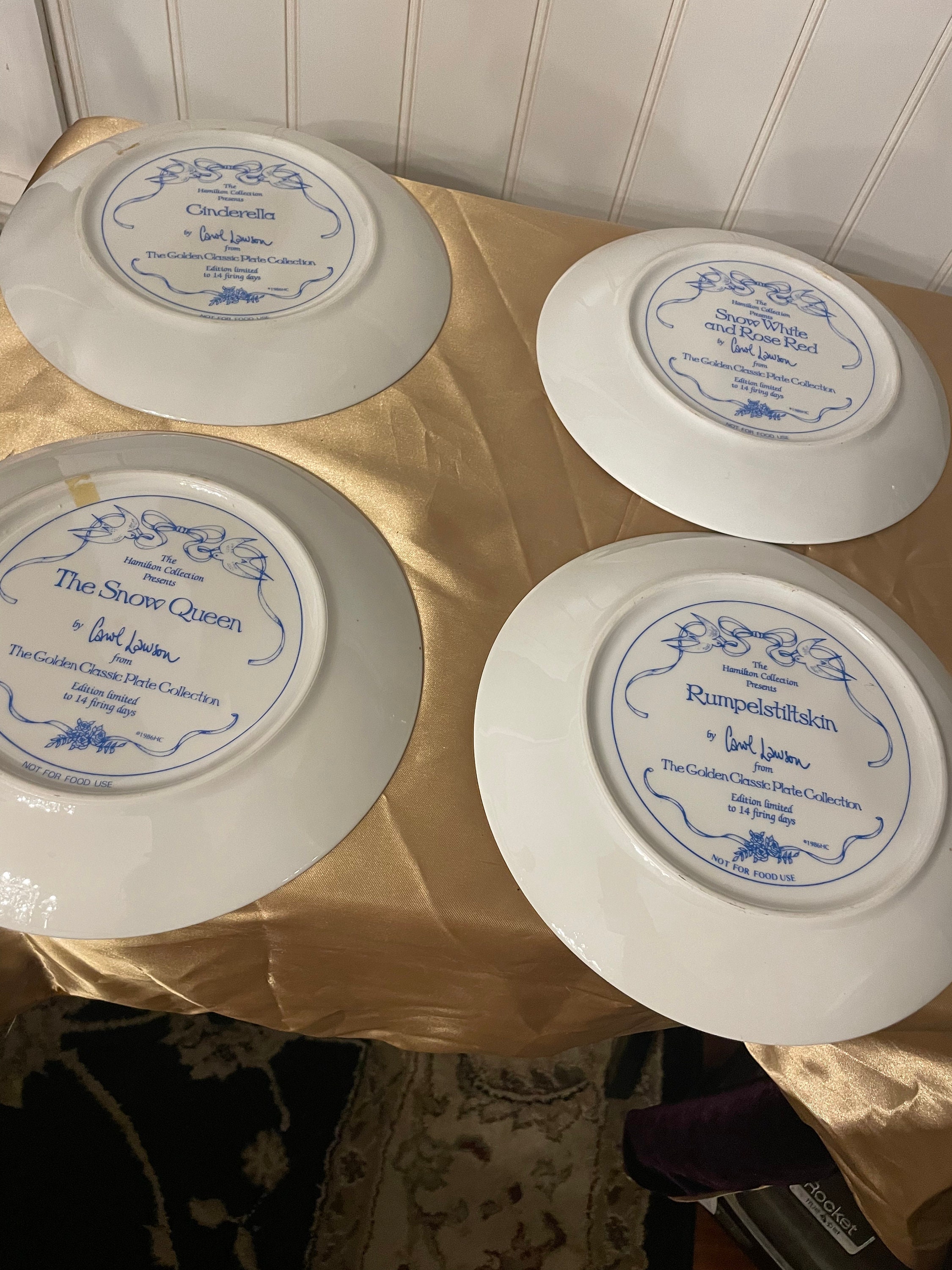 4 Golden Classic Collectors Plates - Etsy