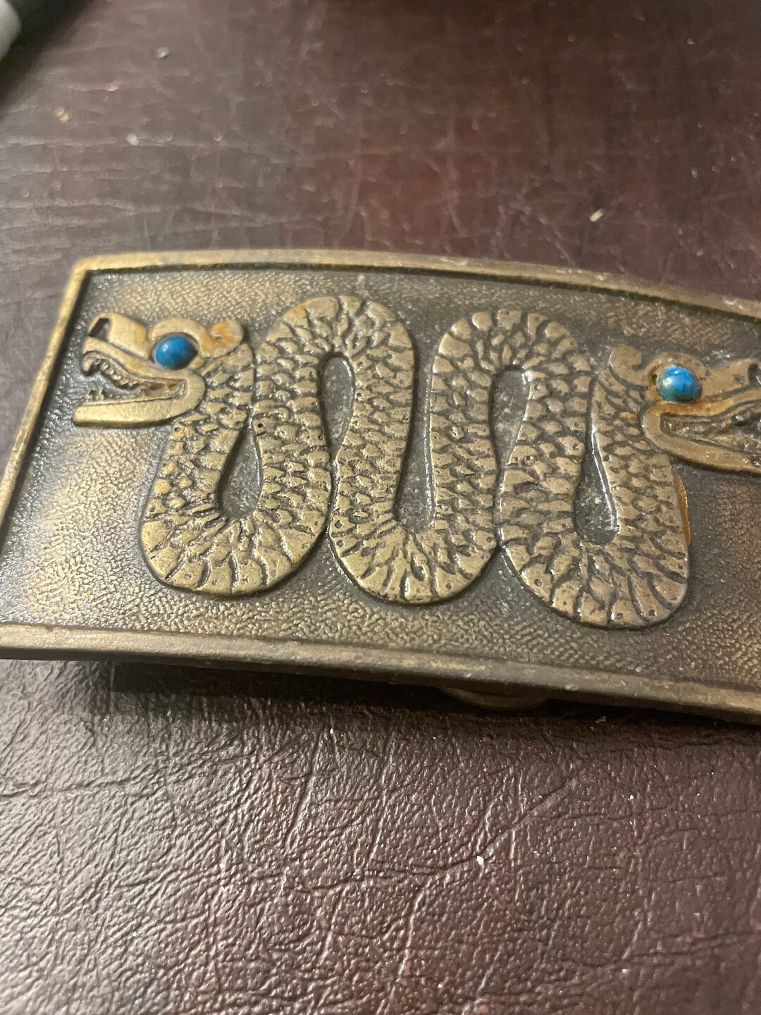 Double Headed Snake Vintage Belt Buckle - Etsy