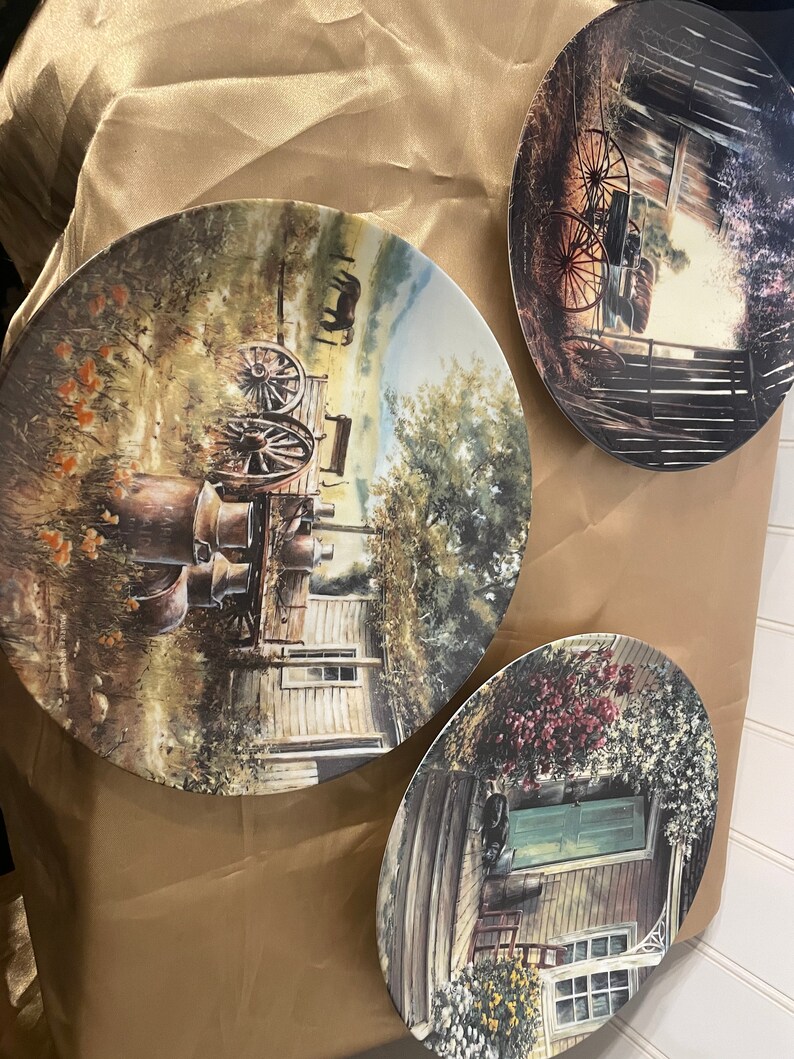 Set of 8 Country Nostalgia Collectors Plates - Etsy