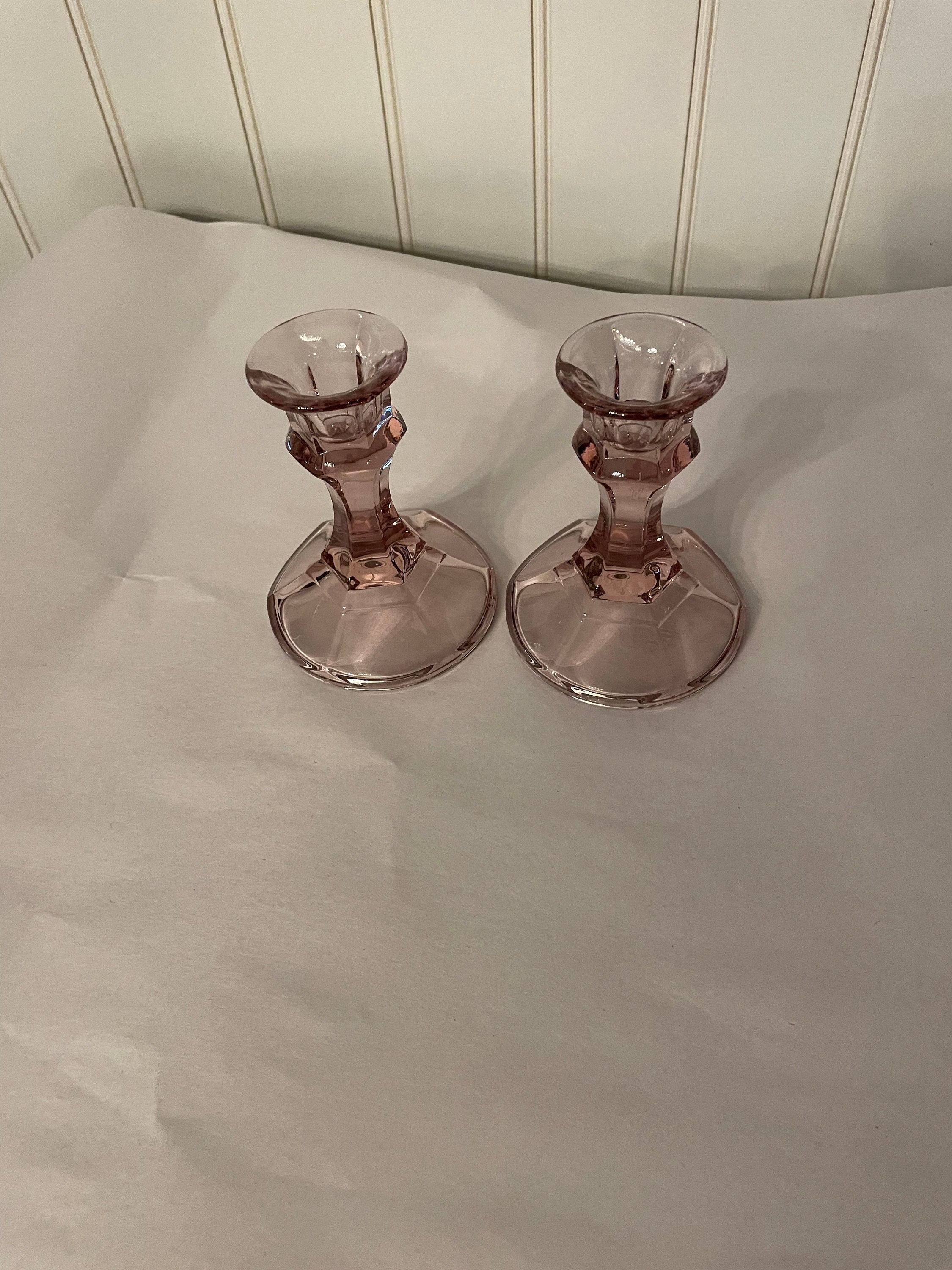 Glass Candlesticks Holders - Etsy